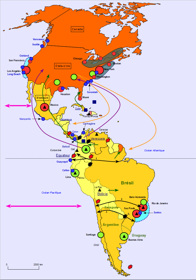 Le continent américain, entre tensions et intégrations - Clio-Carto