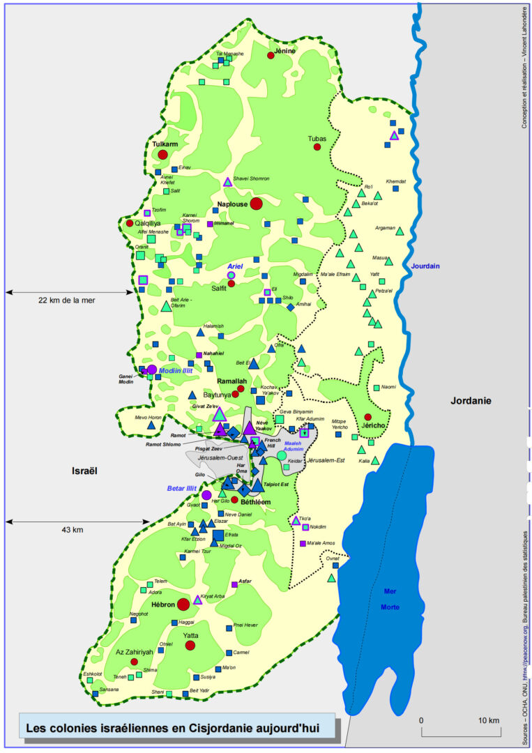 Les colonies israéliennes en Cisjordanie aujourd'hui - Clio-Carto